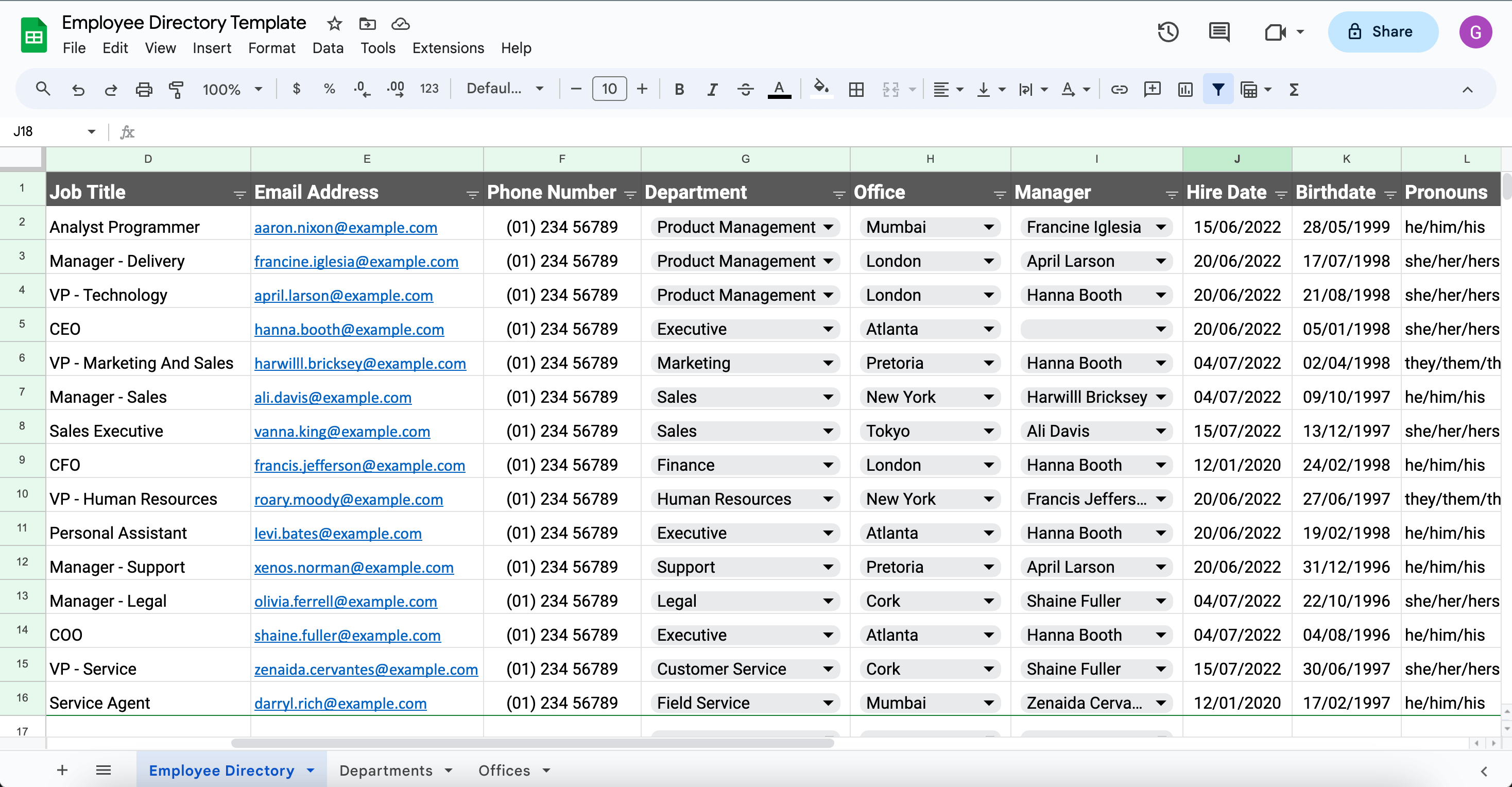 How to Build Your Employee Directory in Google Sheets (Plus Free Template)