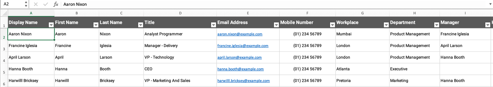 How to Build Your Employee Directory in Microsoft Excel (Plus Free ...