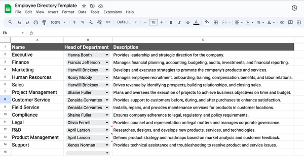 How to Build Your Employee Directory in Google Sheets (Plus Free Template)