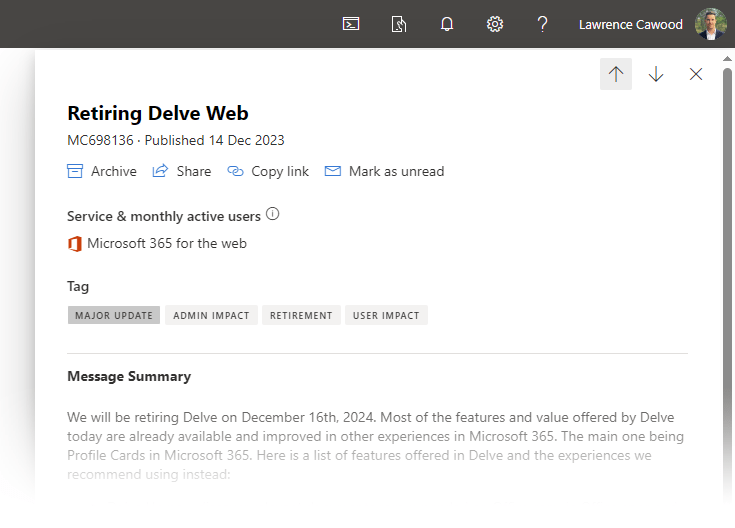 Microsoft Says Goodbye to Delve in December 2024
